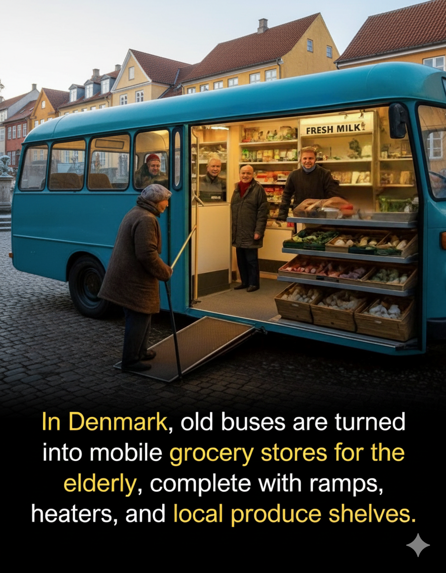 Denmark Turns Old Buses Into Lifeline Grocery Stores for Seniors ...
